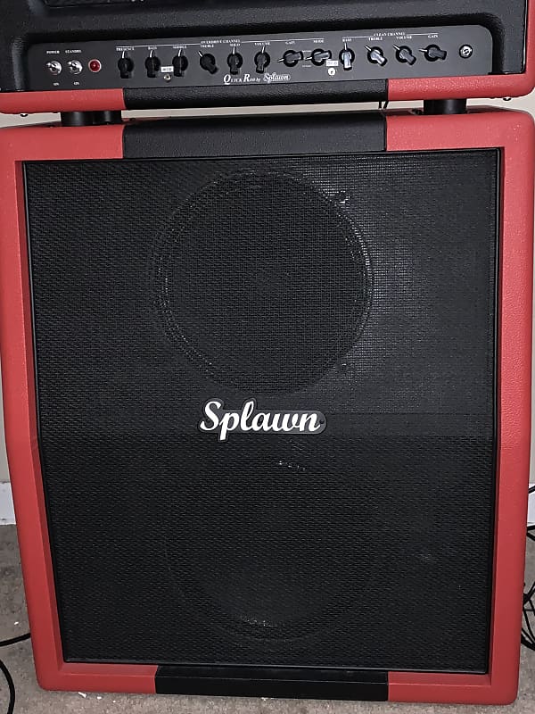 Splawn 2 x 12 Vertical Slanted Cabinet Red/Black MINT - 16 | Reverb