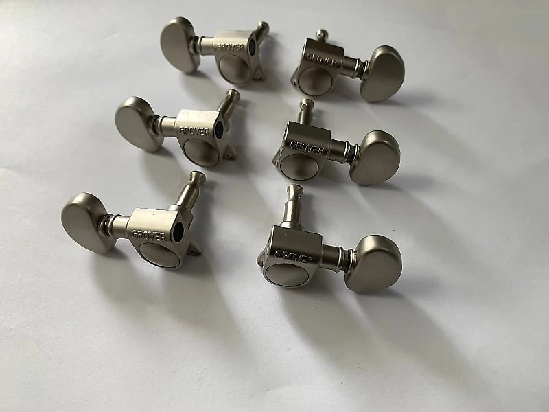 Grover 3x3 Guitar Tuning Pegs Machine Heads with Satin Finish | Reverb