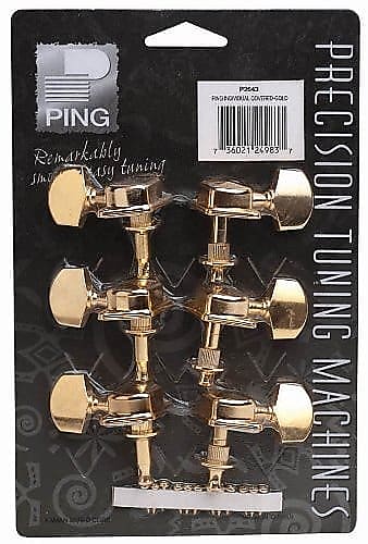 Ping 6-inline gold acoustic guitar tuning machine 6 pack - | Reverb