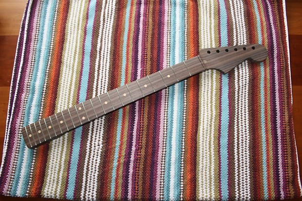 Musikraft Solid Rosewood Strat Neck 2015 Clay Dots Vintage | Reverb