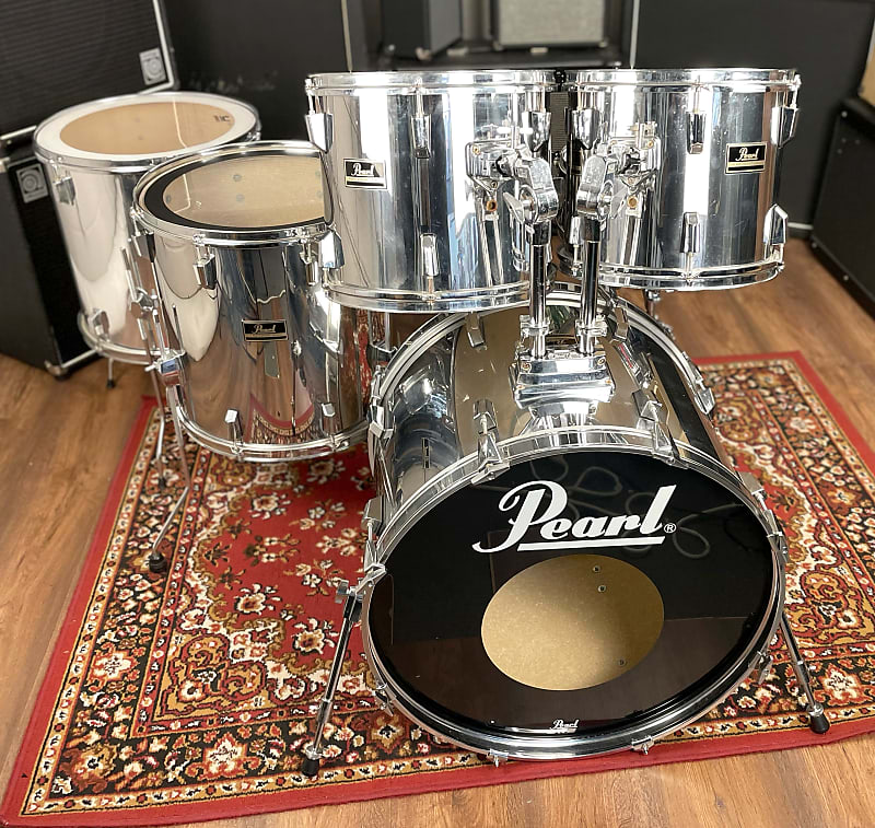 Pearl Export 5 Piece Shell Pack in Chrome | Reverb