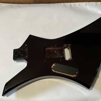 1990's Japan Jackson Performer Kelly Red Flame Guitar Body | Reverb