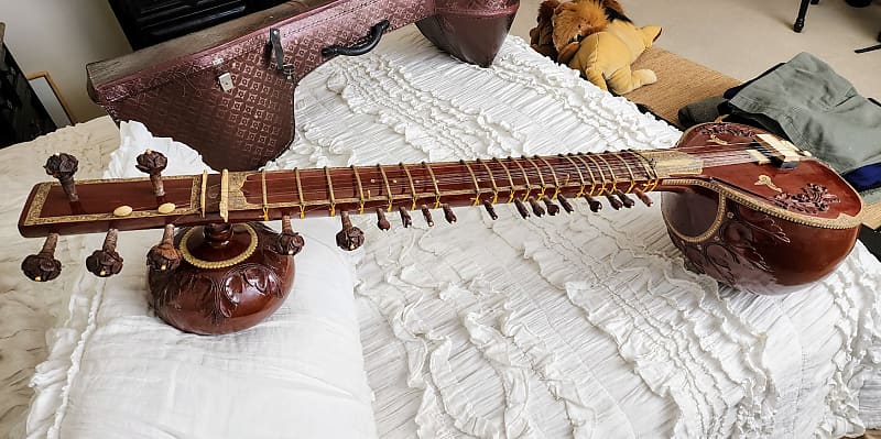 Sitar, Naskar, P.K. Early 60's Calcutta, India Full size | Reverb
