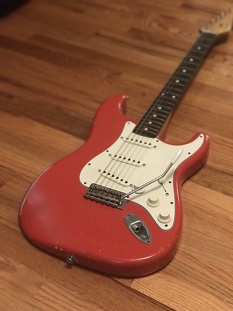 MJT Strat Aged Fiesta Red | Reverb
