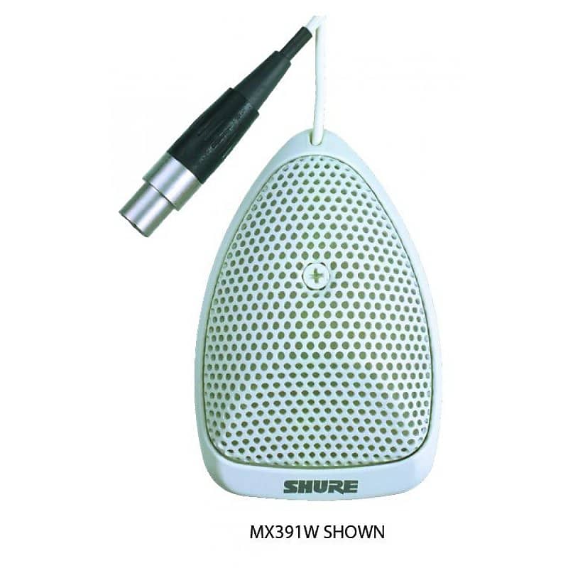 Shure MX391/S Microflex Supercardoid Boundary Mic with 12' | Reverb