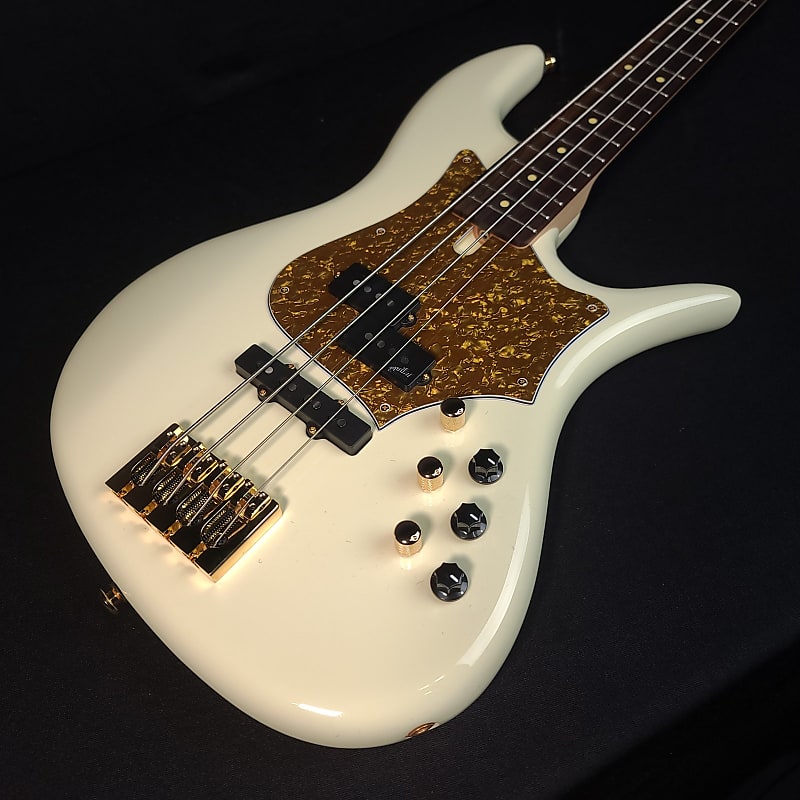 F Bass VF4-PJ Olympic White 4 String Bass, Gold Hardware, | Reverb