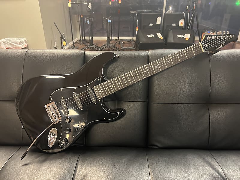 Sawtooth ES Strat - Black on Black | Reverb