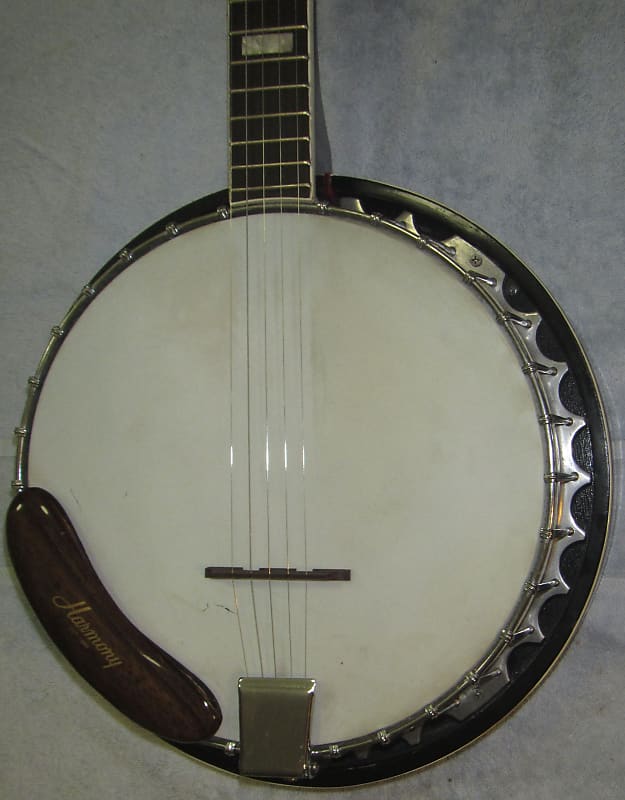 Harmony H5845 5 string Banjo 1970's - natural | Reverb