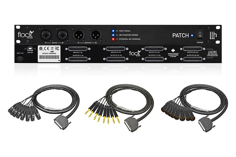 Flock Audio PATCH Patchbay | 8 Custom 15ft. Standard Mogami | Reverb