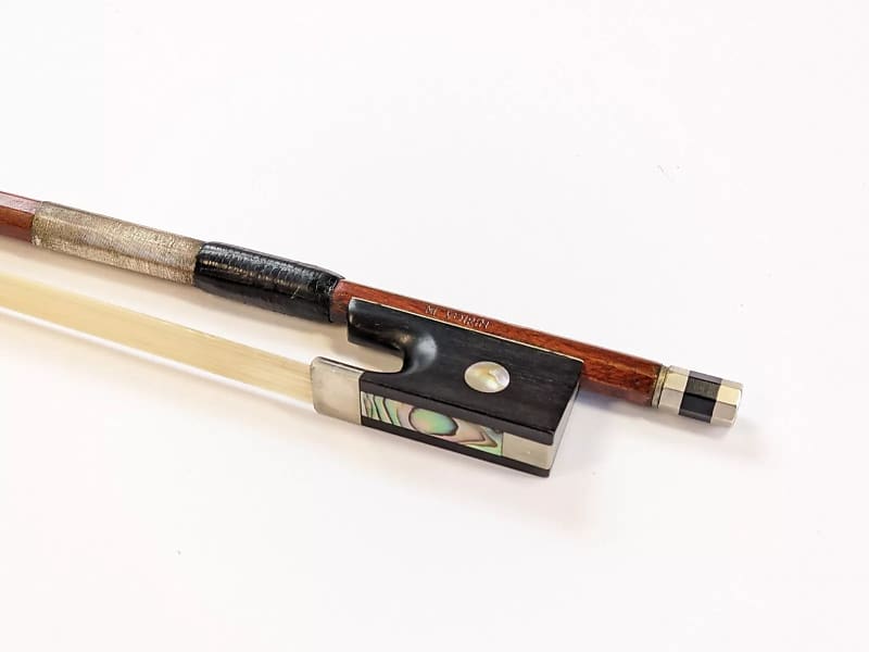 M. Viorin Octagonal Pernambuco Wood Violin Bow - Pearl Inlay | Reverb