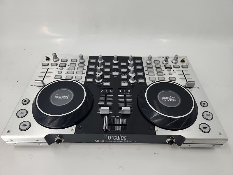 Hercules 4-MX DJ Console MIDI DJ Controller USB 4 Deck TESTED | Reverb