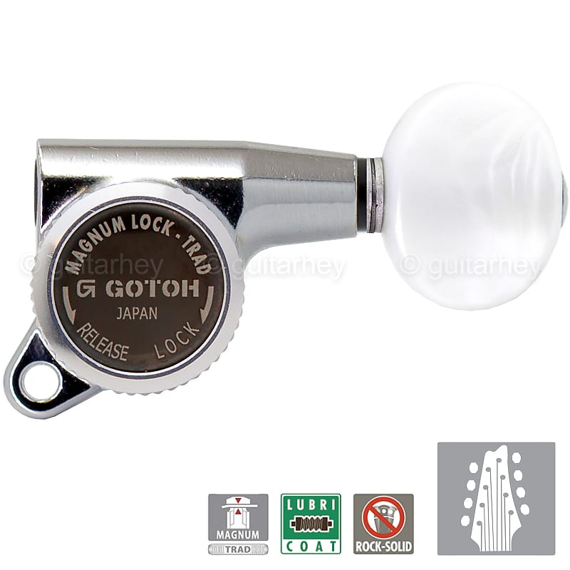 NEW Gotoh SG381 MGT Locking Tuners OVAL PEARL Buttons | Reverb