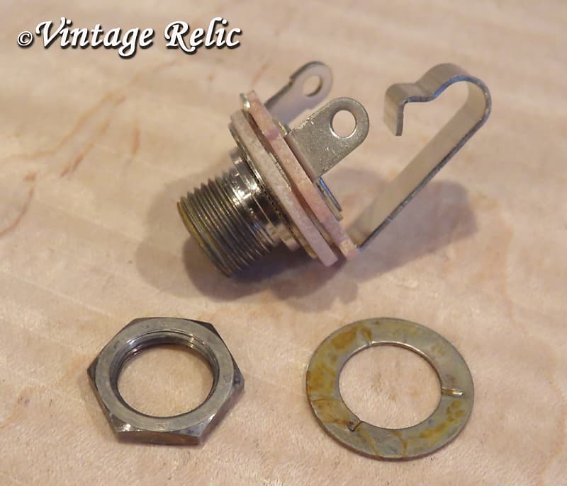 aged Switchcraft 1/4" JACK nickel USA fits Fender Strat Tele | Reverb