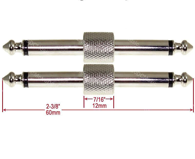 2-Pack Guitar Pedal Coupler 1/4" Male Plug Effect Stomp Box | Reverb