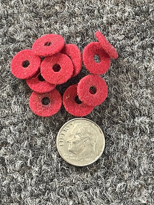 Vintage Red felt washers | Reverb