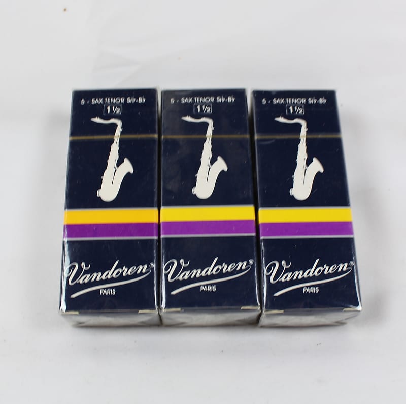 Vandoren Tenor Sax Reeds#1 1/2 5 Reeds (3 Pack) SR2215 | Reverb