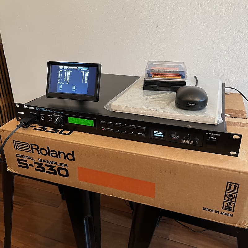 Roland S-330 Sampler w/ Gotek USB Drive + Mouse & Monitor | Reverb