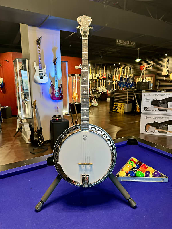 Deering White Lotus 5 String Banjo 2021 - w/HSC | Reverb