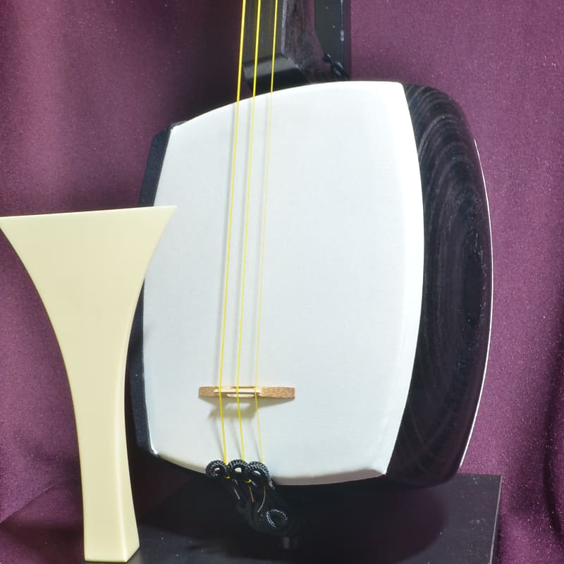 All Black Chuzao Shamisen Ready to Play instrument bachi koma | Reverb