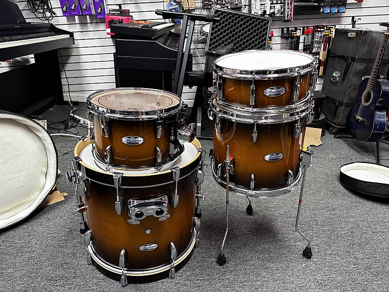 Pearl Masters Maple Complete 4PC - Autumn Gold Burst Handmade | Reverb