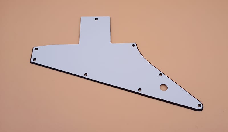 white aluminium pickguard for gibson explorer 76' reissue | Reverb