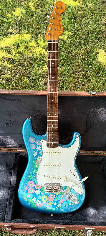 2017 Fender Stratocaster- Blue Floral (Flower) made in Japan | Reverb