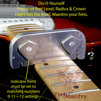 Fret Level System "FretMaestro" Pro - 16" radius frets | Reverb