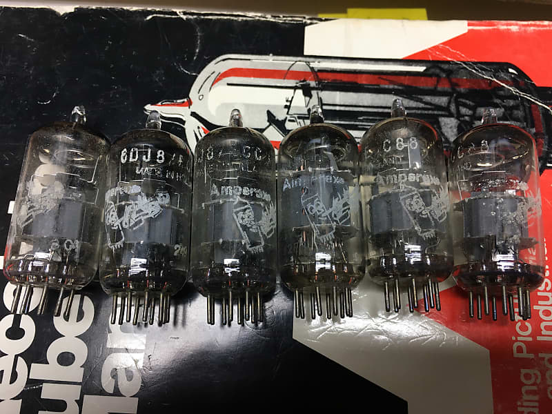 Lot of 6 Amperex Bugle Boy 6DJ8/ECC88 Tubes | Reverb