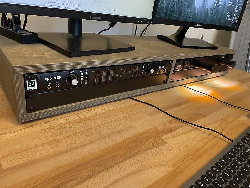 Custom Wood Studio Rack Double Bay 2U + 2U | Reverb