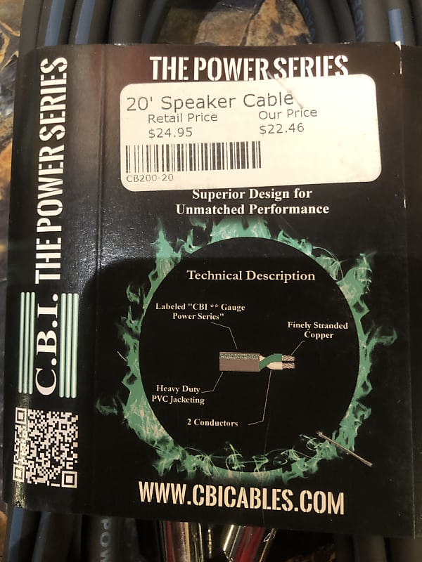 CBI Cables SC Speaker Cable - 15ft- 16ga | Reverb