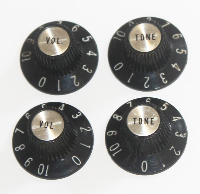 Vintage 1967 Gibson Witch Hat Knobs Silver Inserts Whichhat | Reverb