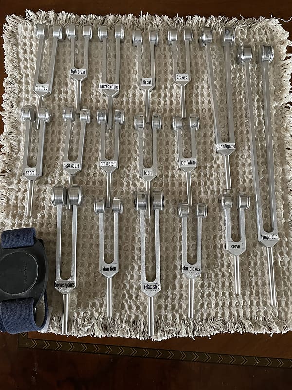 17 Piece Set of Acutonics Tuning forks for healing | Reverb