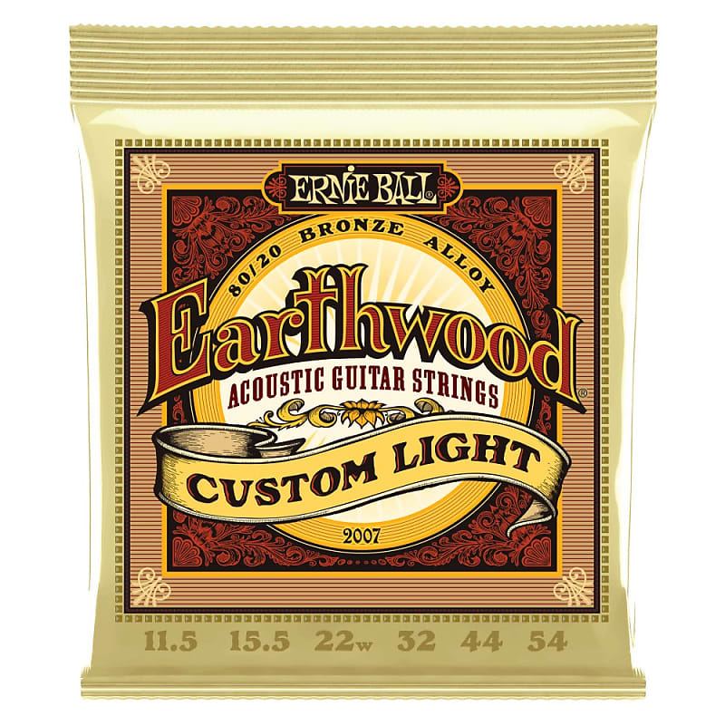 Ernie Ball Custom Light Earthwood 80/20 Bronze Acoustic | Reverb
