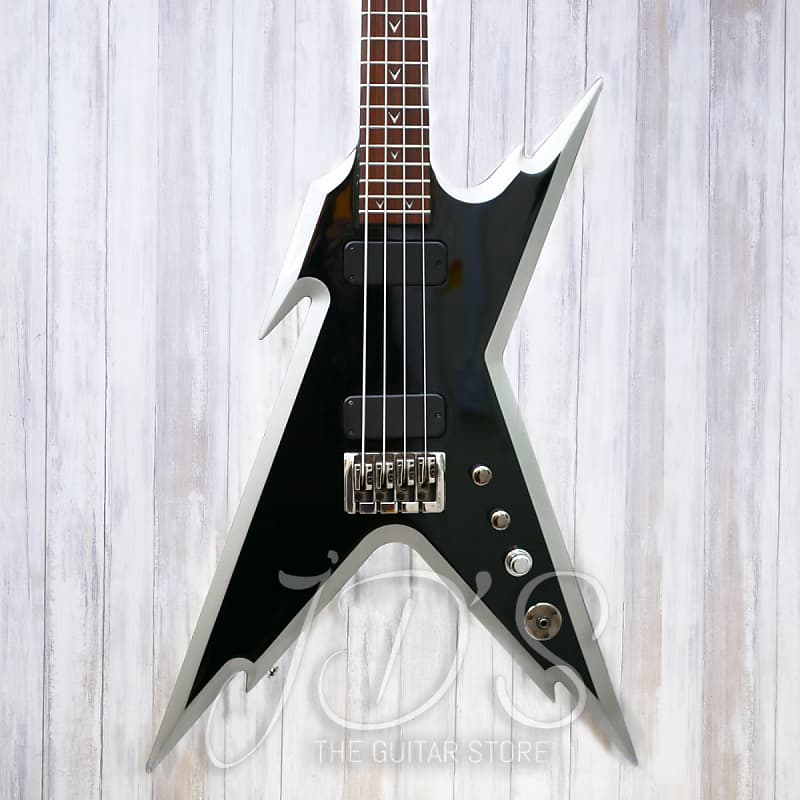 Dean Dime Razorback Electric Bass in Black & Silver | Reverb UK