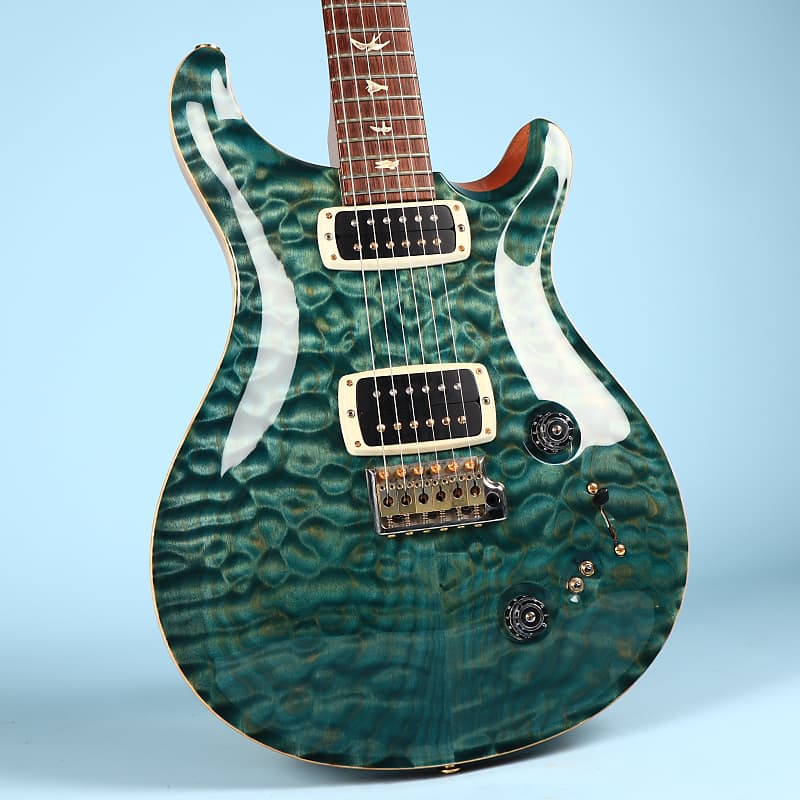 2013 PRS 408 Quilt 10 Top Blue Crab Blue Electric Guitar | Reverb