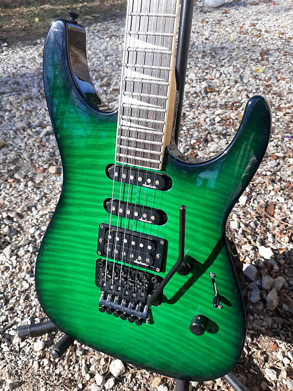 Jackson Dinky XL Professional 1993 - Emerald Flame Top | Reverb