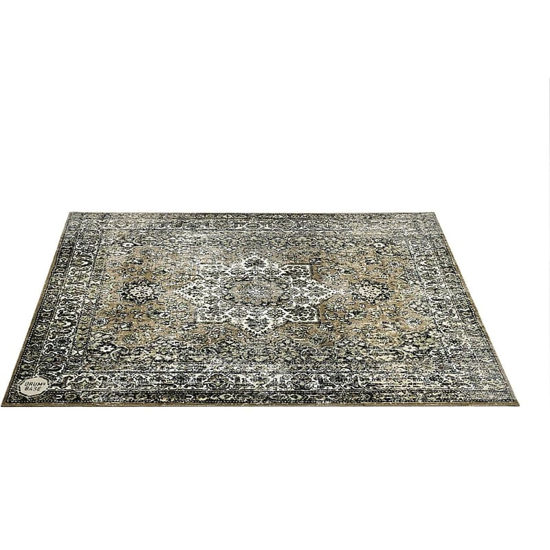 DRUMnBASE Vintage Persian Style Drum Rug 6' x 5.25' Green | Reverb