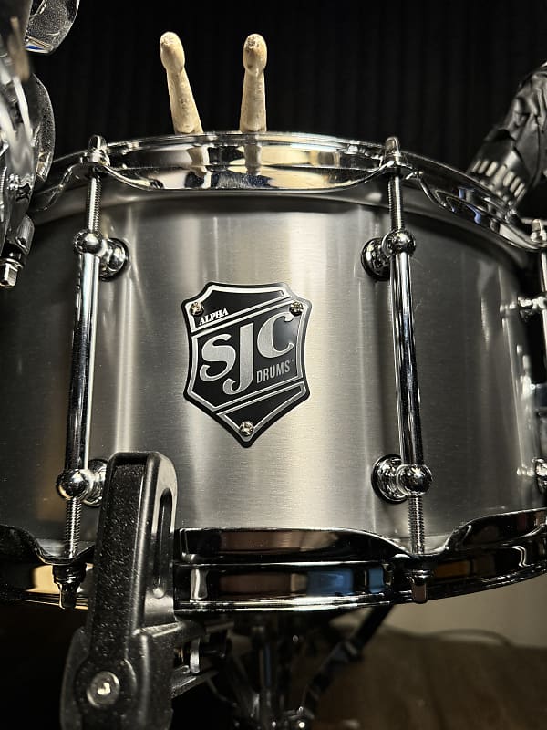 SJC Alpha Aluminum Snare Drum 2024 - Brushed Aluminum | Reverb