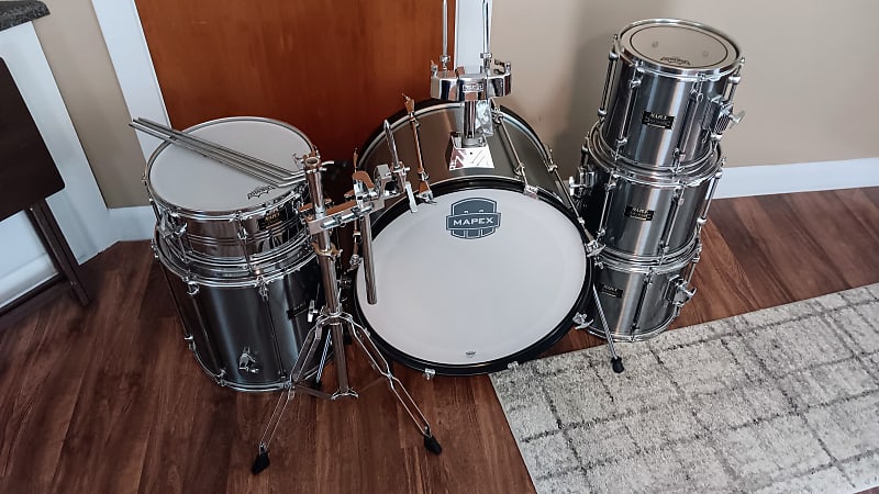 Mapex Mars Pro Series 6-pc Brushed Chrome Shell Pack, Drums. | Reverb