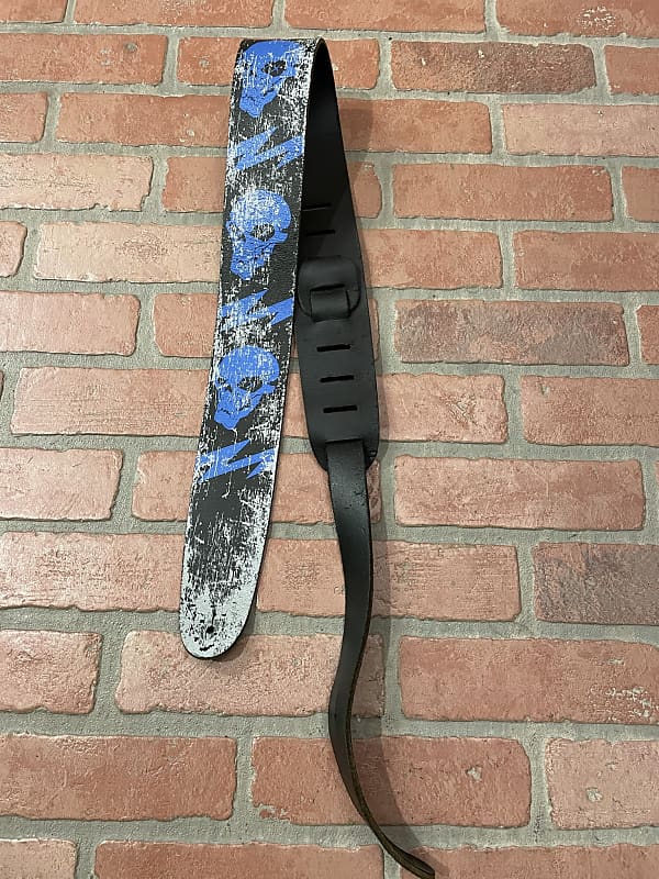Unknown Leather Strap Skulls Lightning Bolt | Reverb