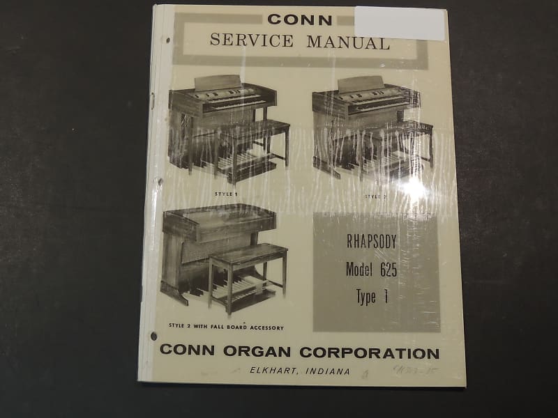 Conn Rhapsody Model 625 Type 1 Service Manual [Three Wave | Reverb