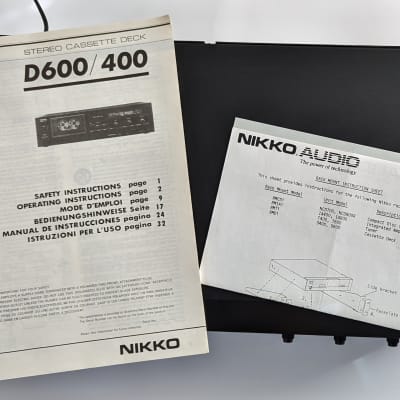 NIKKO D600 3 Head Cassette Deck with Nikko Rack Mount | Reverb