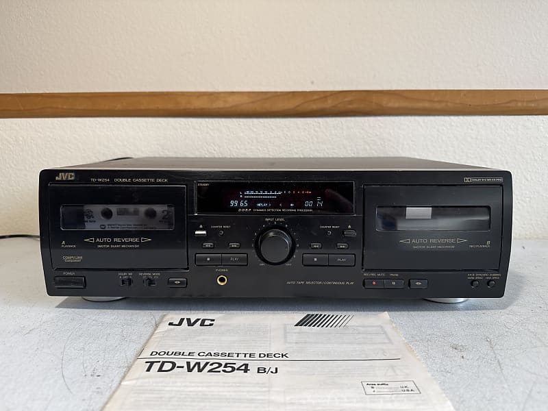 JVC TD-W254BK Dual Cassette Deck Tape Player HiFi Stereo | Reverb
