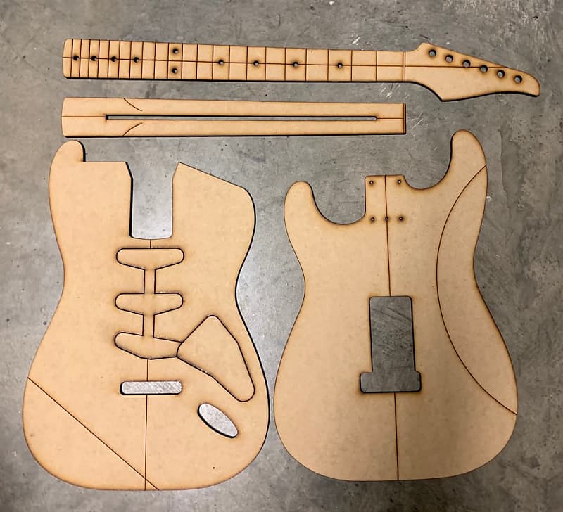 Guitar Building Templates 50's Strat Template w/Suhr style | Reverb