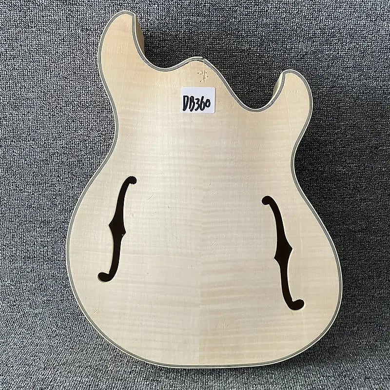 Tiger Maple Top Jazz Guitar Unfinished Body DIY Project | Reverb