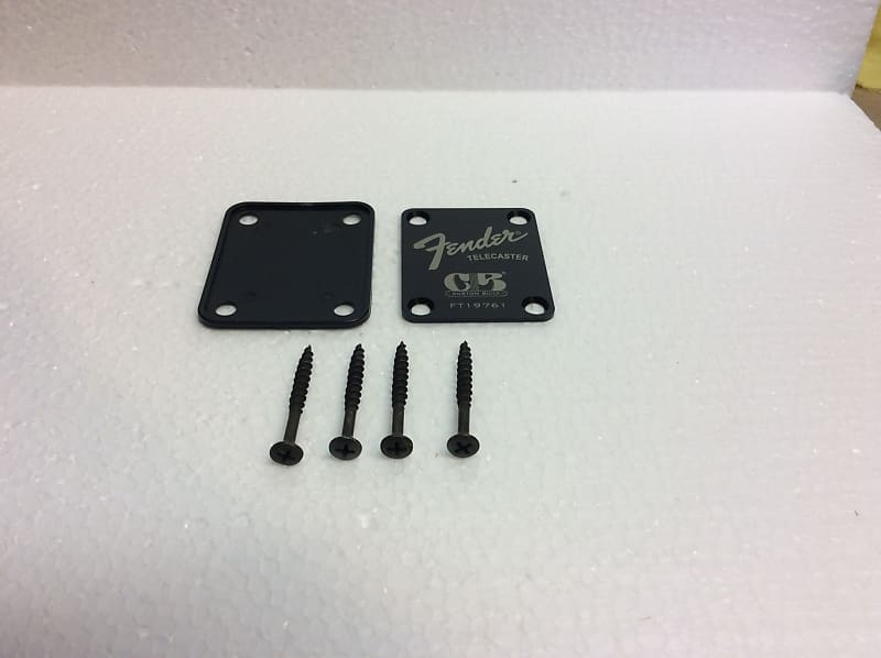 Custom Fender Telecaster neck plate. Black | Reverb