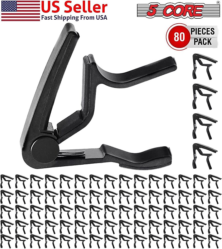 5 Core 80 Pieces Guitar Capo Acoustic Clip - CAPO BLK 80 Pcs | Reverb
