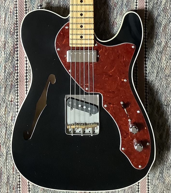 USACG Telecaster/Partscaster Thinline 2010-2012 - Black Nitro | Reverb