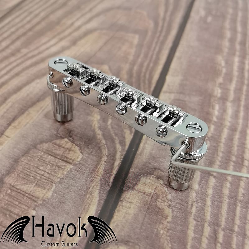 Silver Tune-O-Matic Roller Saddle Bridge for Electric | Reverb Canada
