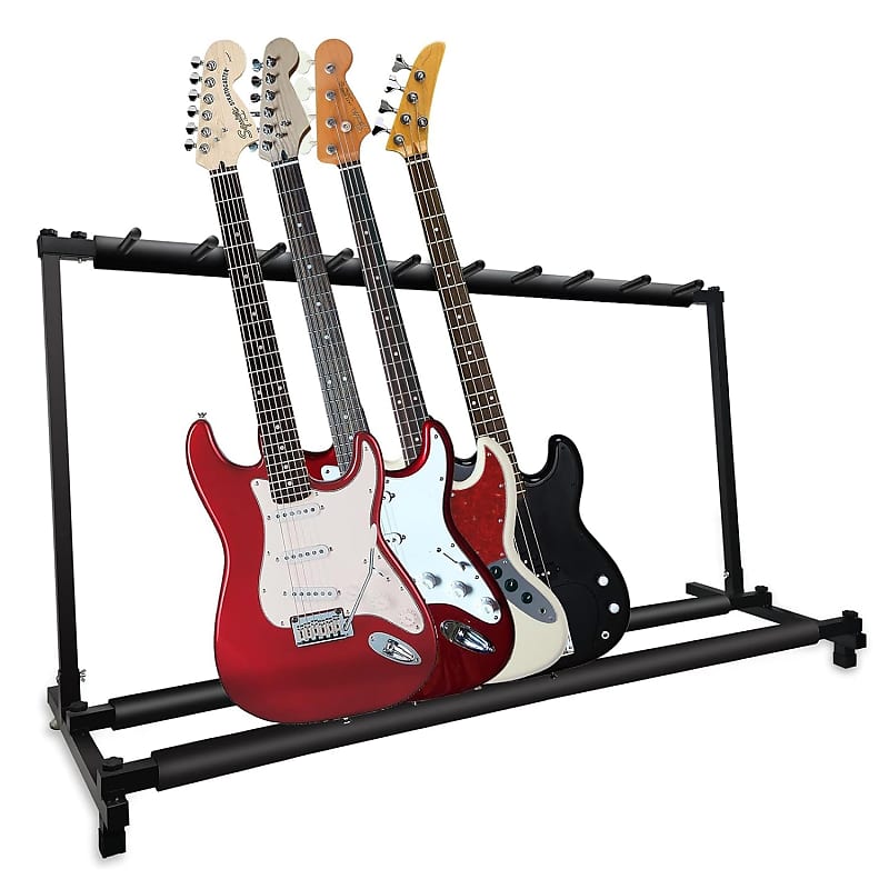 5Core Multi Guitar Rack Stand Floor 9 Slot Adjustable Flying | Reverb